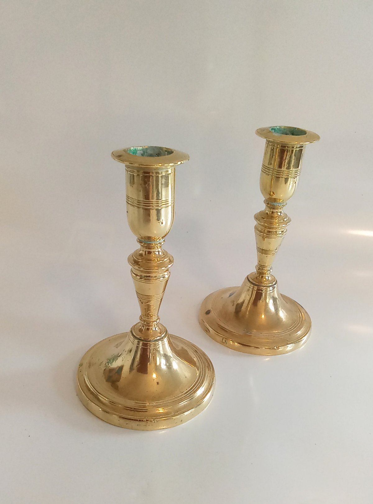 Antikke Danske eller nørd tyske lysestager i messing - Lysestager ...